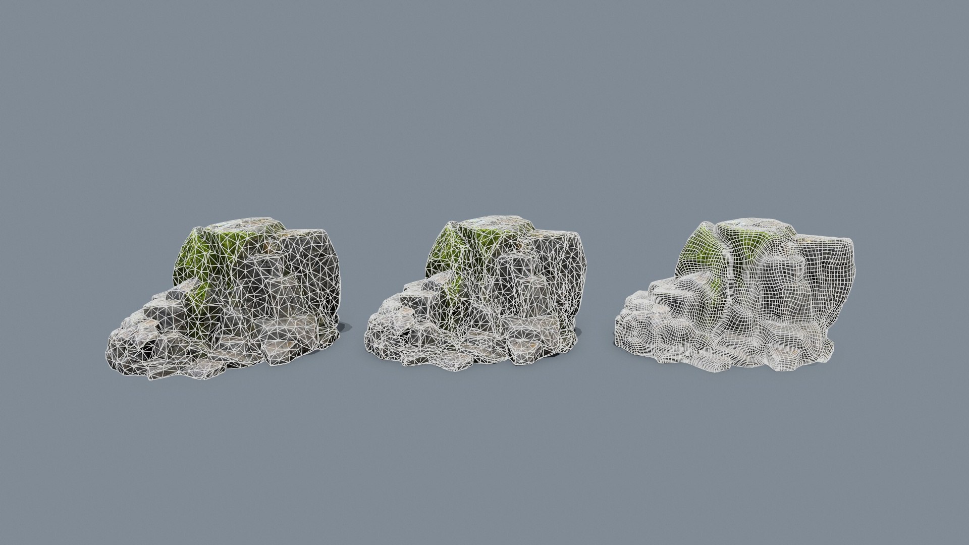 3D Mossy Cliff Rocks - TurboSquid 2209404