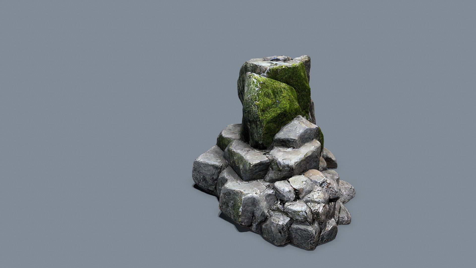 3D Mossy Cliff Rocks - TurboSquid 2209404