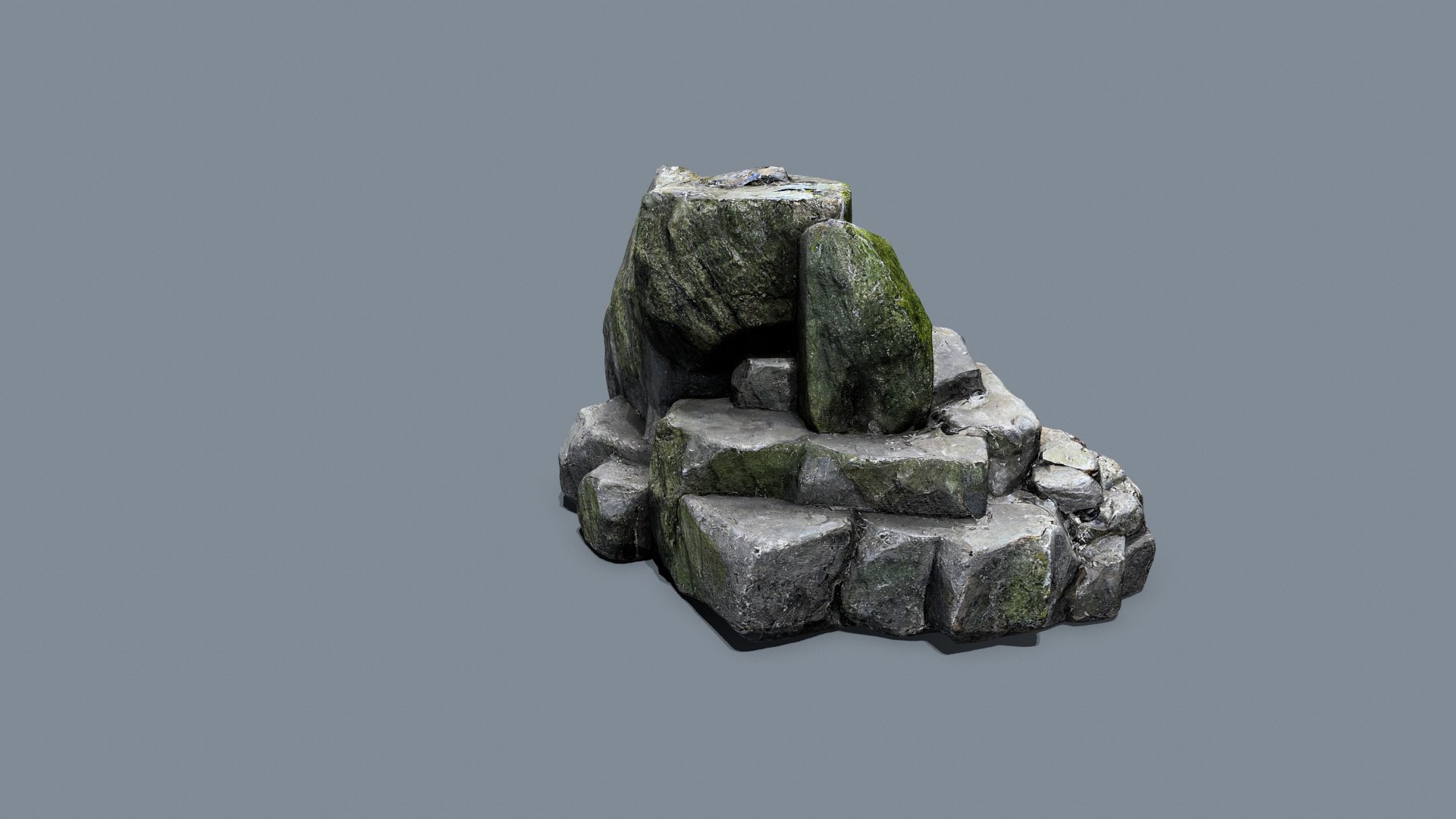3D Mossy Cliff Rocks - TurboSquid 2209404
