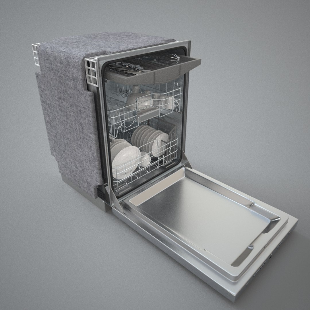 3d Dishwasher Kitchen Interior Model