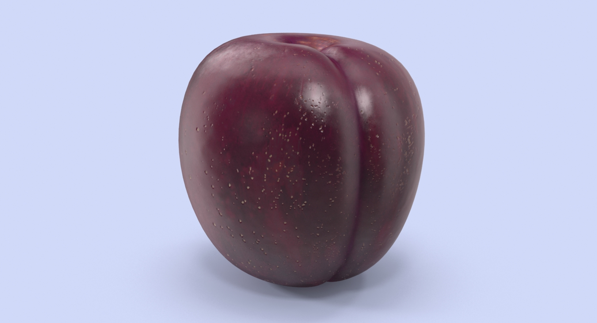 3d model of plum darker skin leaf