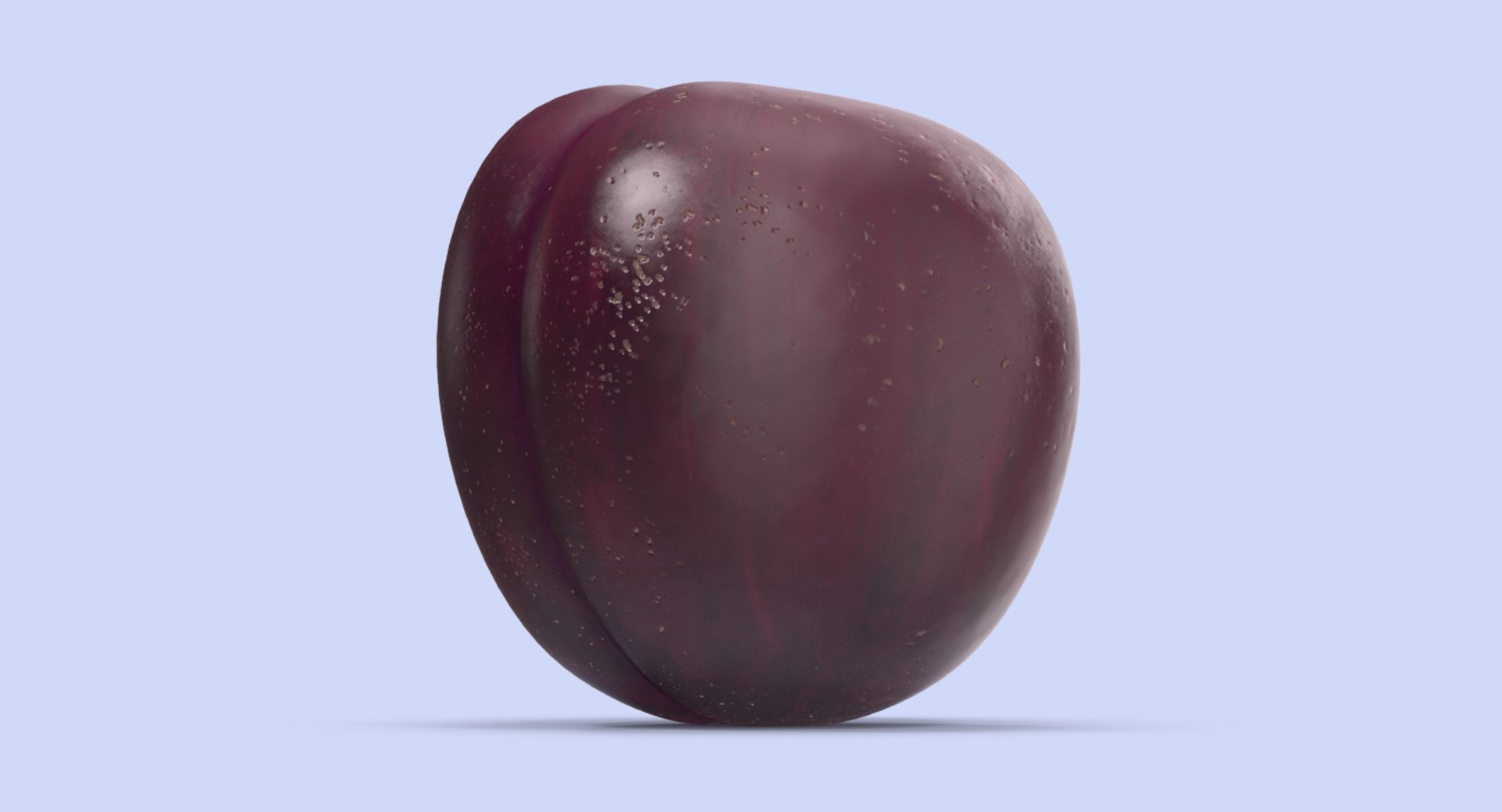 3d model of plum darker skin leaf