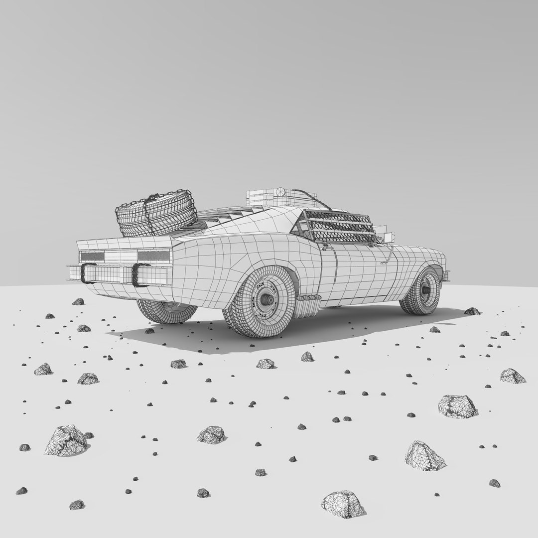 Post Apocalyptic Muscle Car 3d Max