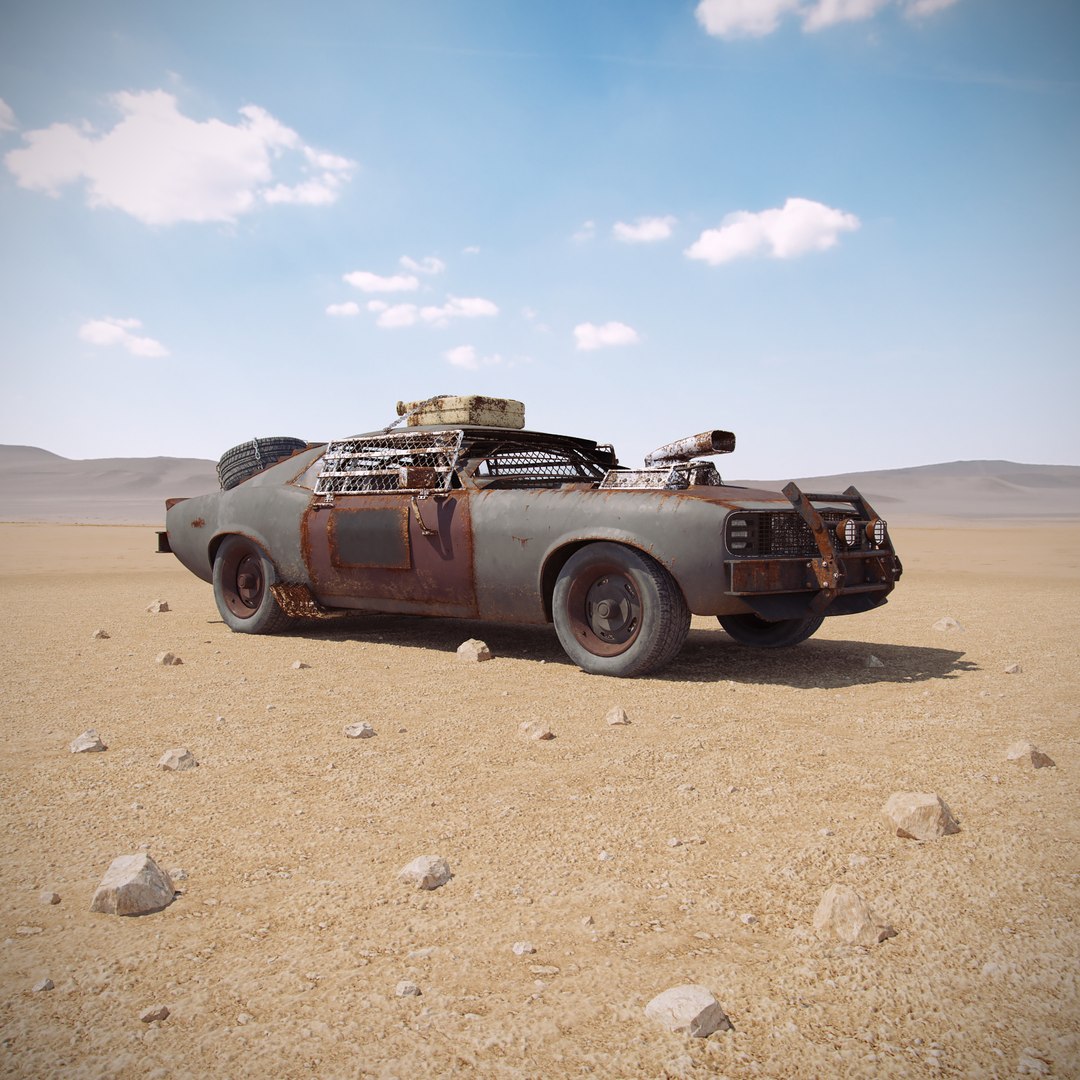 Post Apocalyptic Muscle Car 3d Max