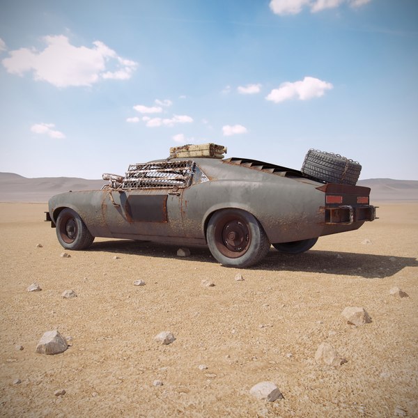 post apocalyptic muscle car 3d max