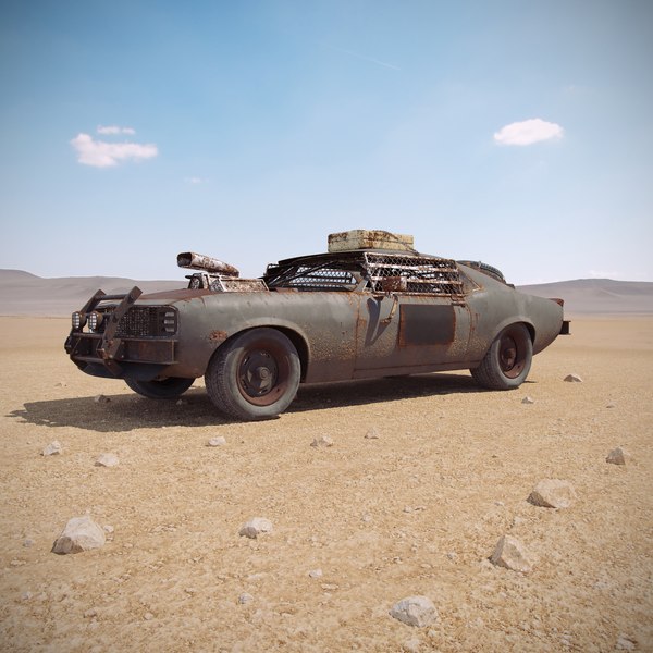 post apocalyptic muscle car 3d max