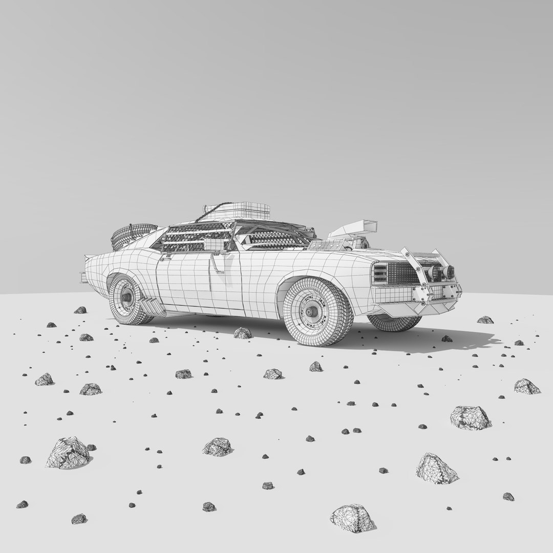 Post Apocalyptic Muscle Car 3d Max