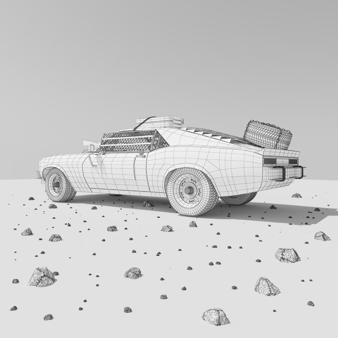 Post Apocalyptic Muscle Car 3d Max
