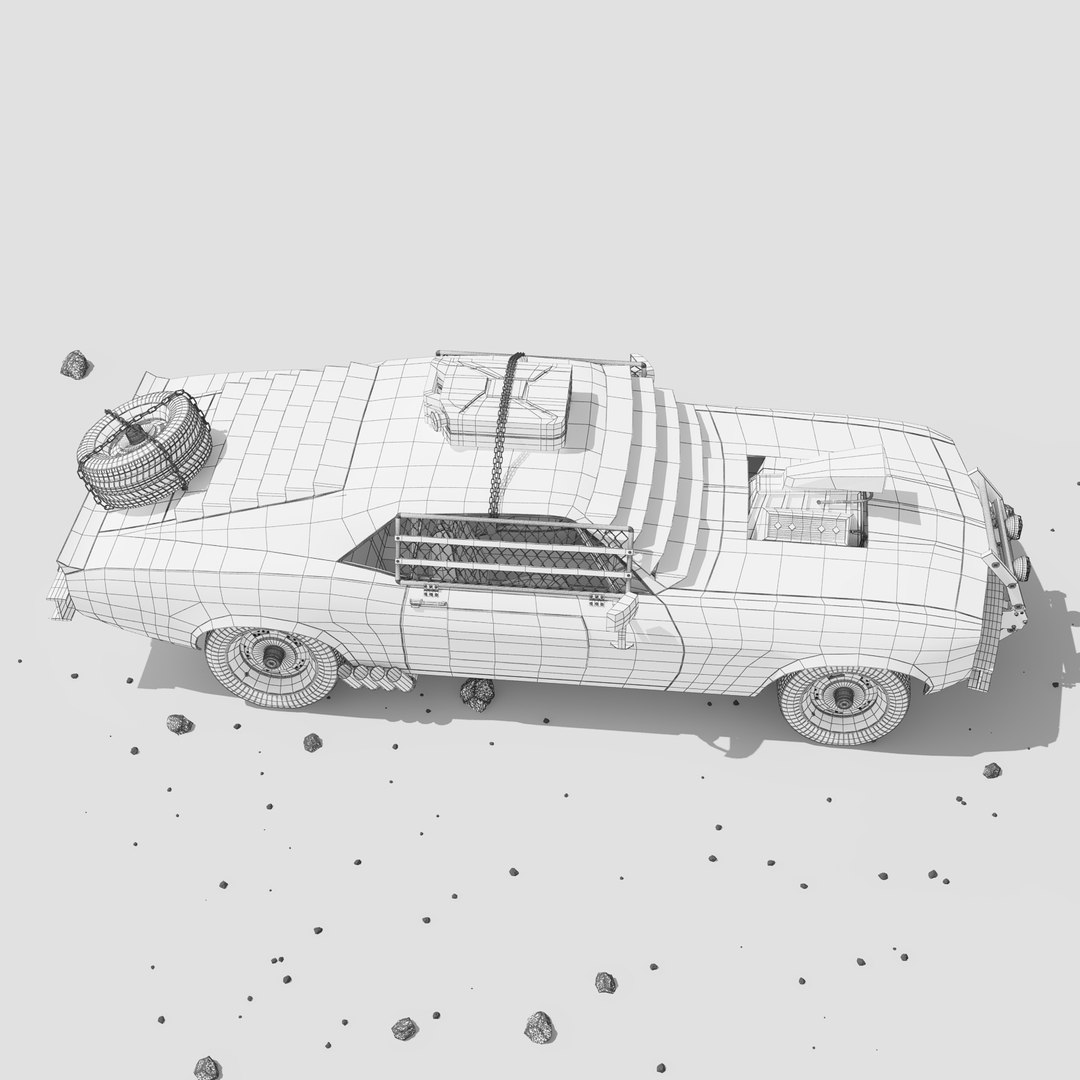 Post Apocalyptic Muscle Car 3d Max
