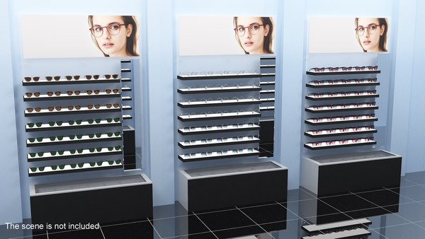 3D Black Glasses Display Stand Type model - TurboSquid 2020772