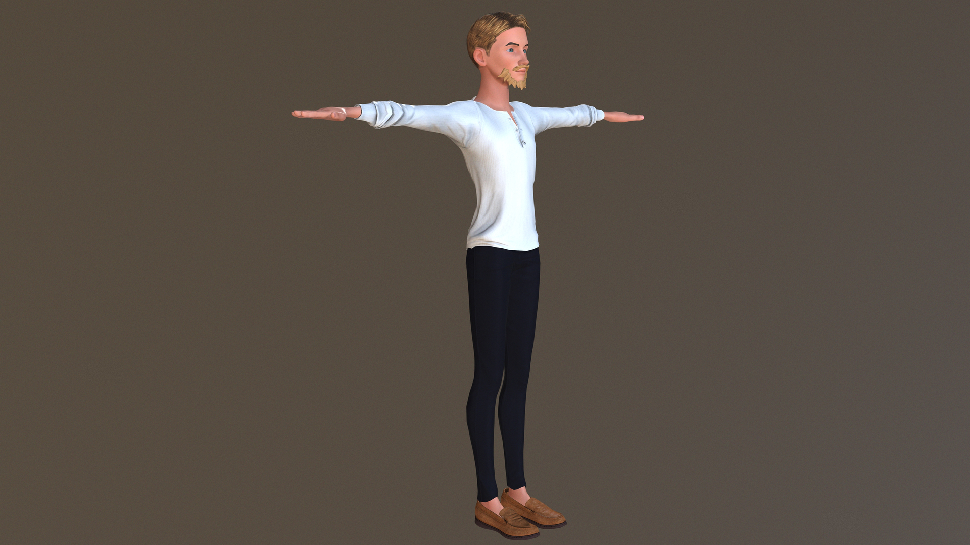 3D bearded cartoon model - TurboSquid 1656419