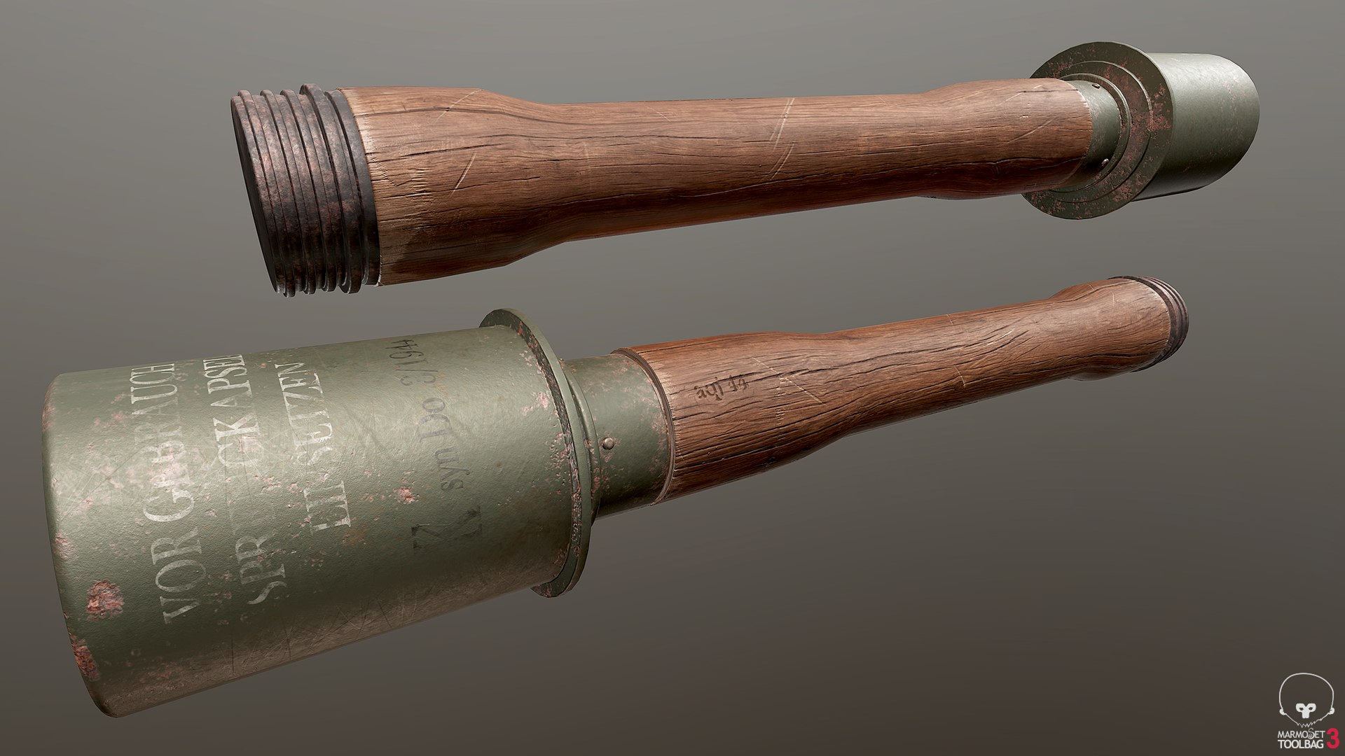 Pbr Stielhandgranate Grenade 3D Model - TurboSquid 1404112