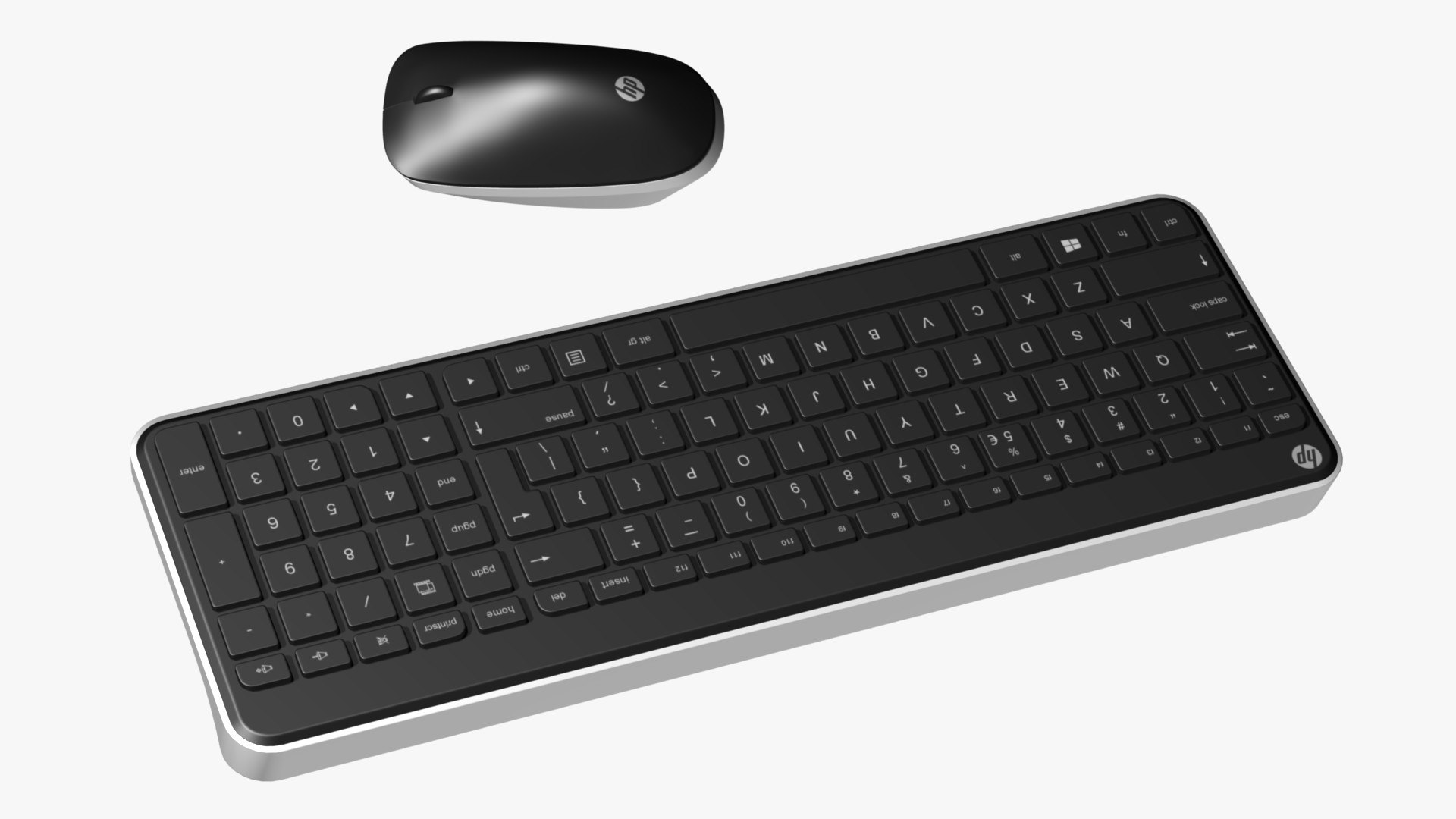 3d Obj Hp Keyboard Mouse