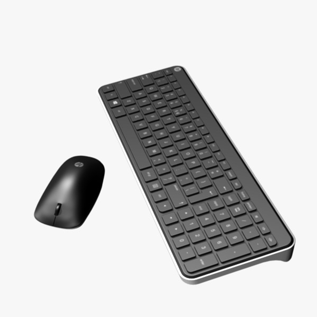 3d Obj Hp Keyboard Mouse