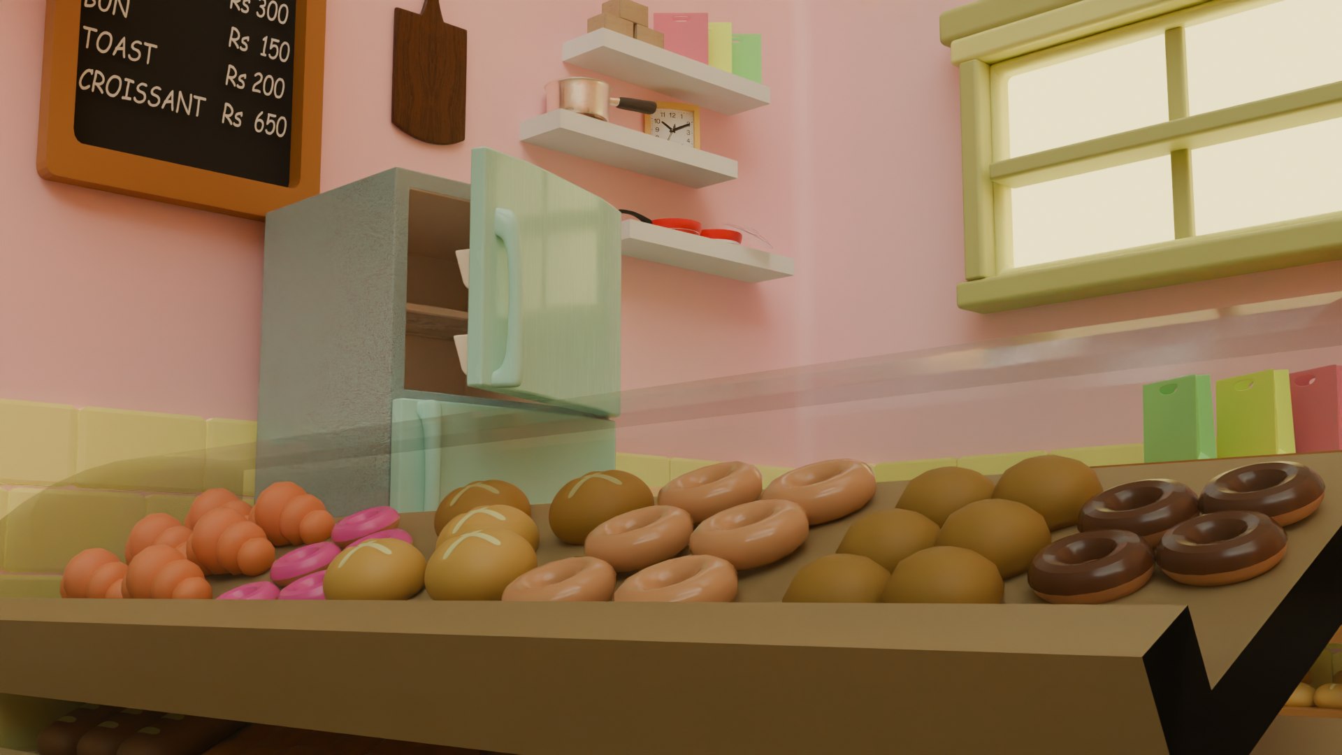 3D Isometric Low-Poly Bakery Interior 3D Model - TurboSquid 2297477
