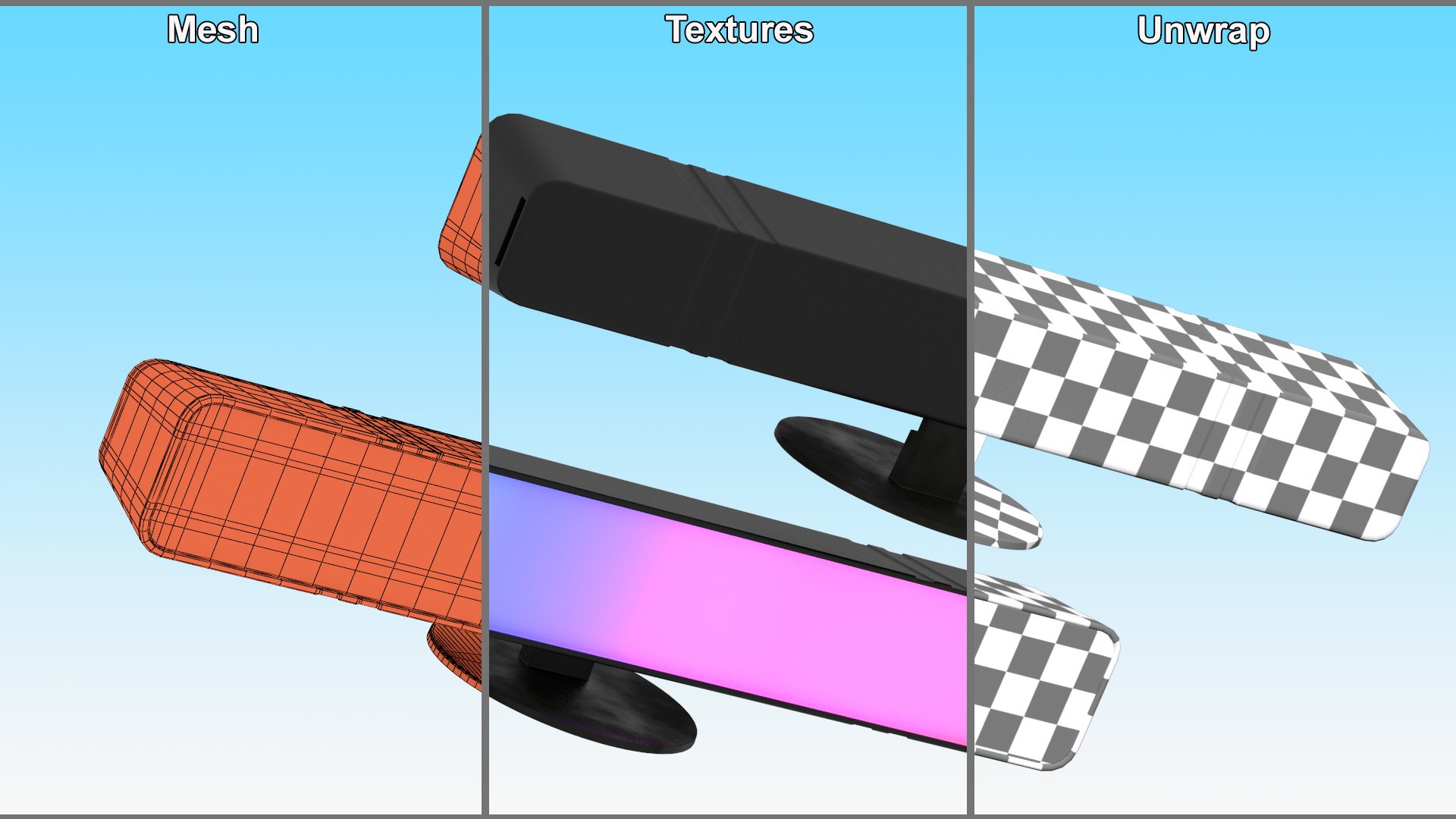 3D Model Horizontal Dynamic RGB Light Bar - TurboSquid 2202684