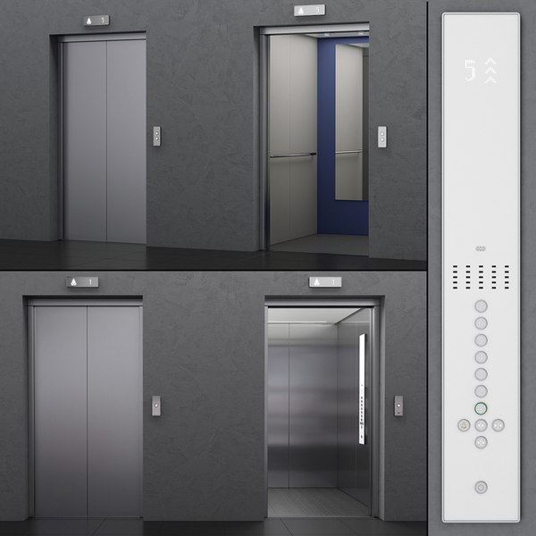 3d door elevator model