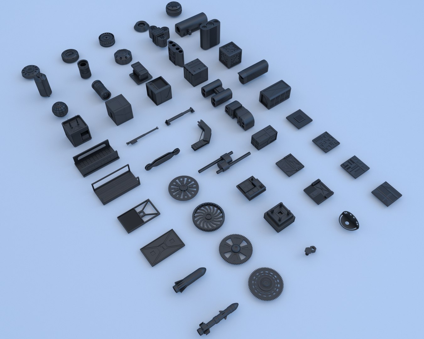 Mechanical Parts 3d Model