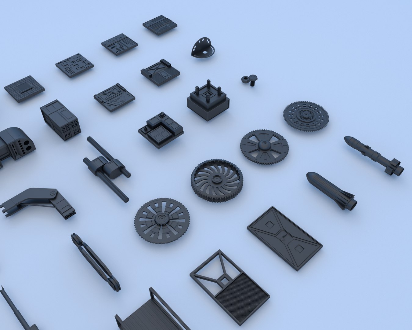 Mechanical Parts 3d Model