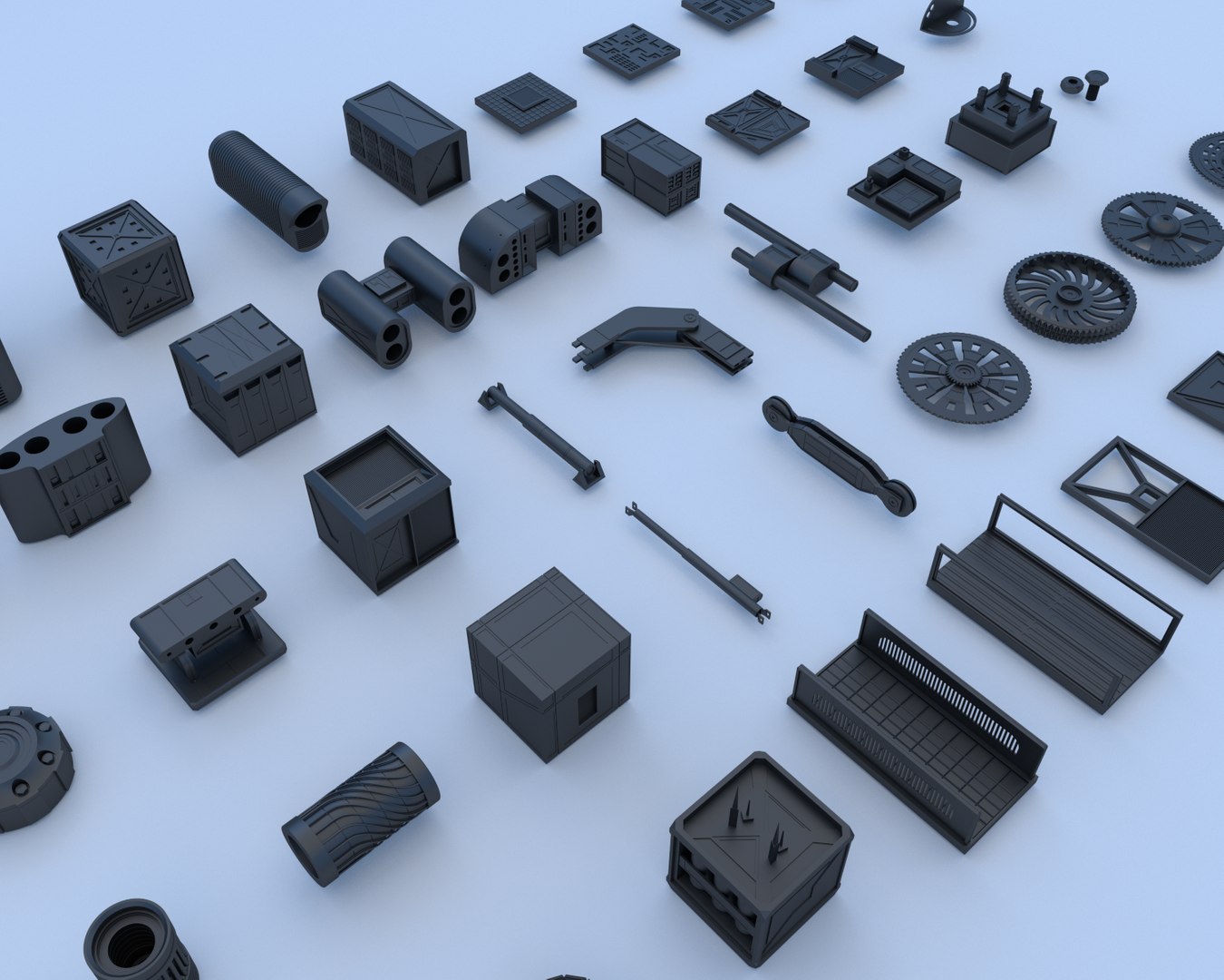 Mechanical Parts 3d Model
