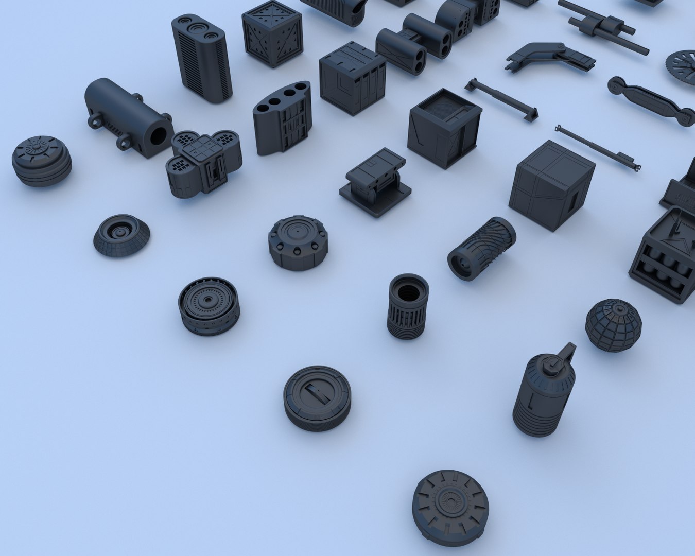 Mechanical Parts 3d Model