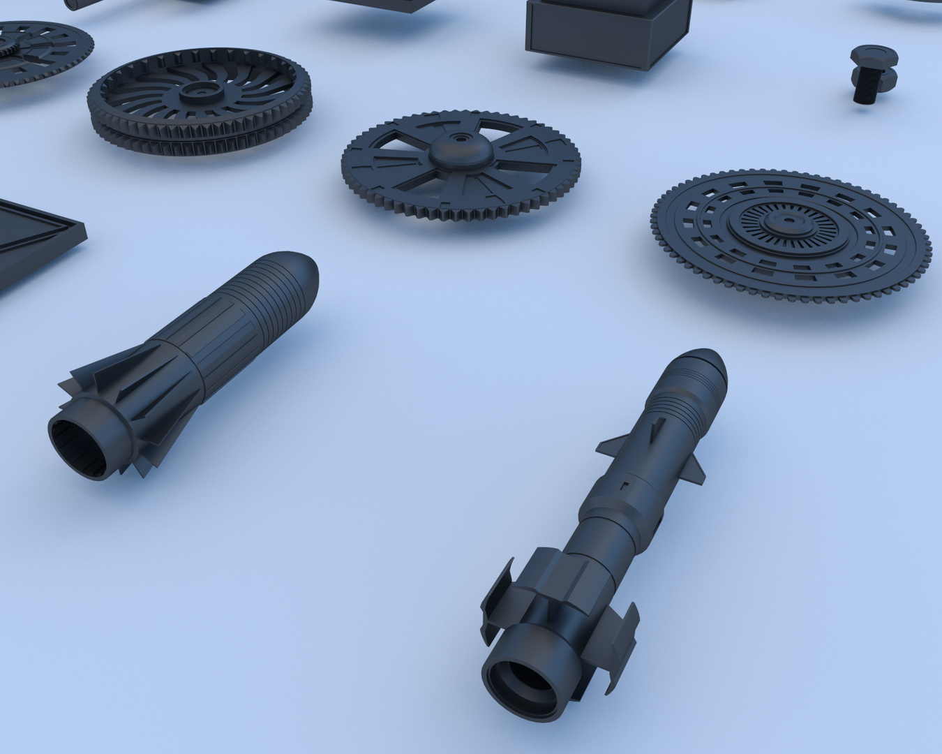 mechanical parts 3d model
