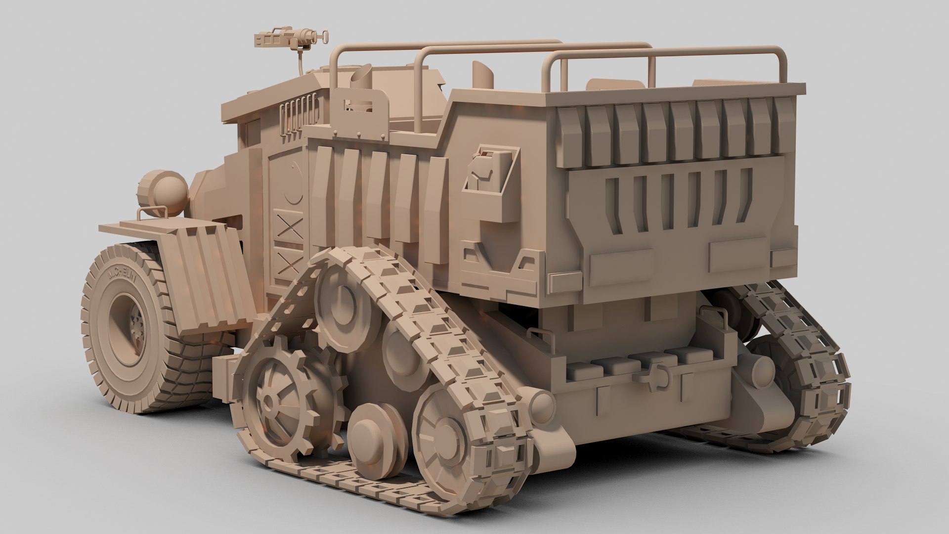 Post Apocalyptic Gun Truck Concept Model - TurboSquid 1543847
