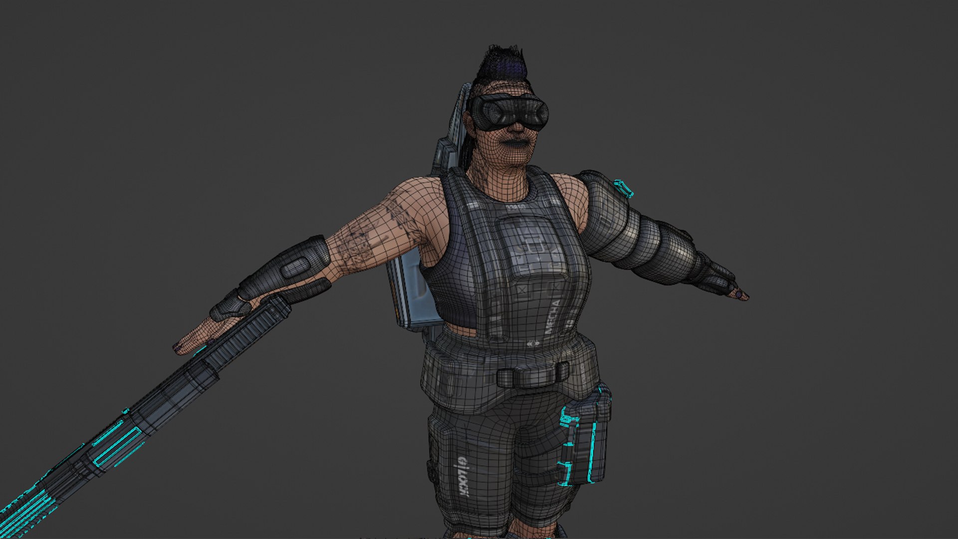 Cartoon 3d Rigged Fighter Robot Girl Character 3D Model 3D Model ...