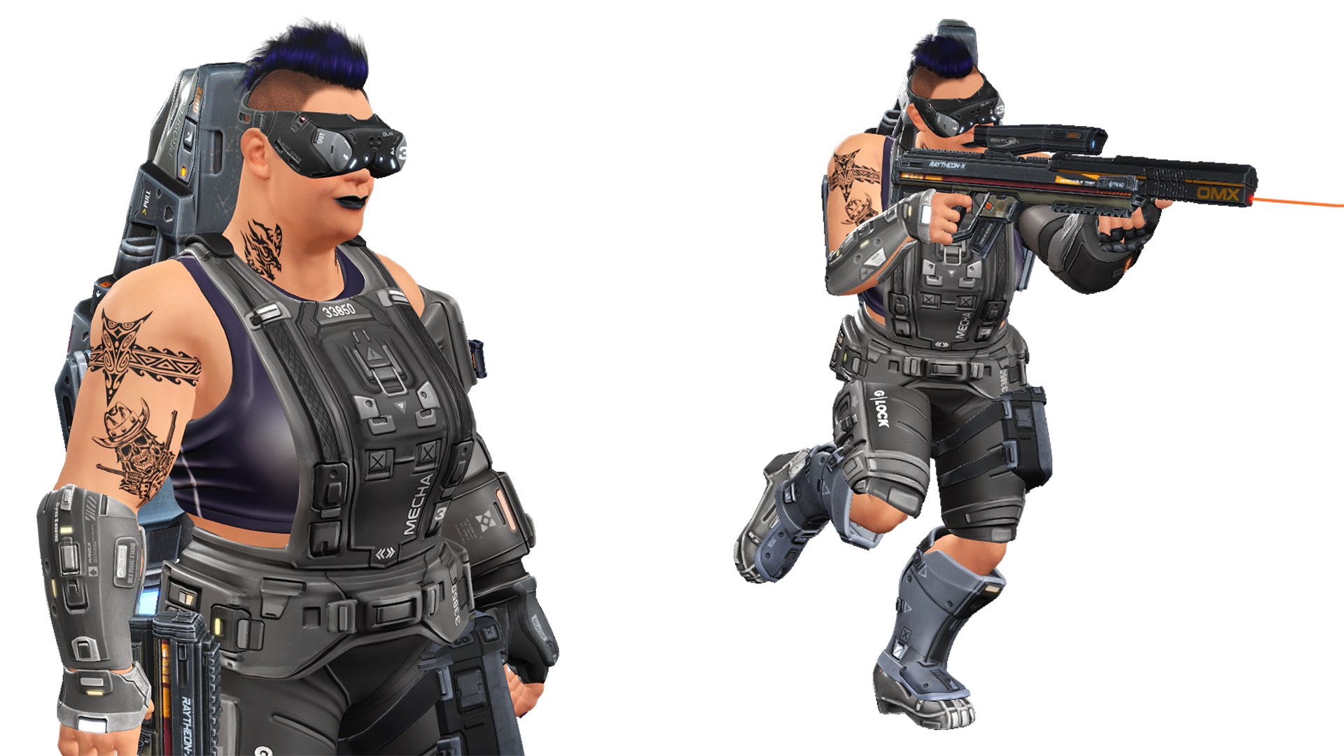 Cartoon 3d Rigged Fighter Robot Girl Character 3D Model 3D Model ...