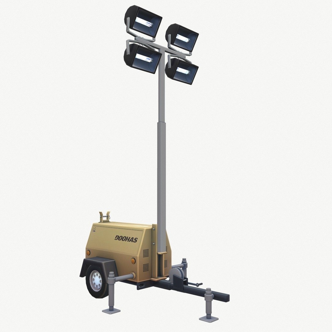 3D Portable Light Tower model - TurboSquid 1767946