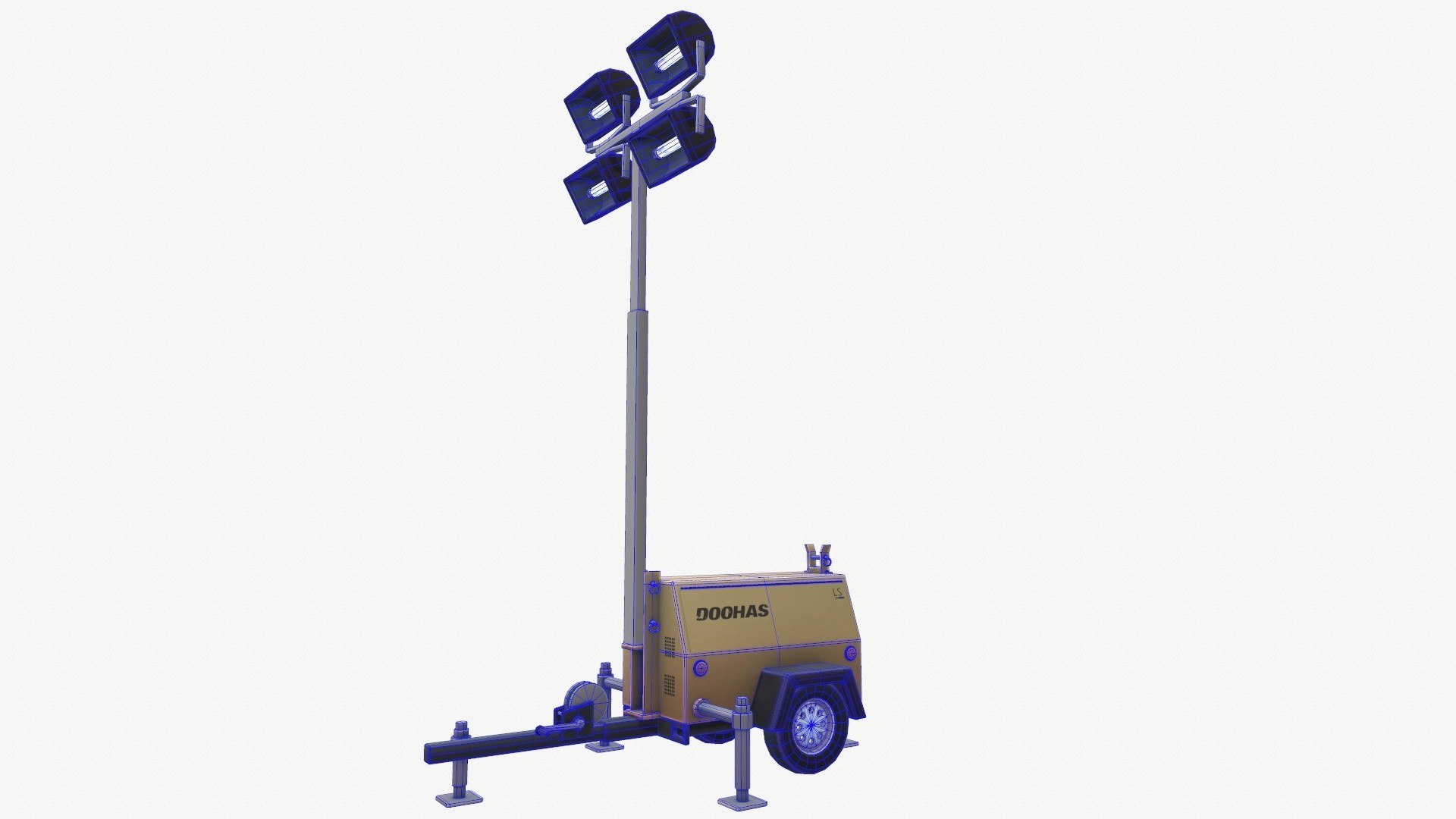 3D Portable Light Tower Model - TurboSquid 1767946