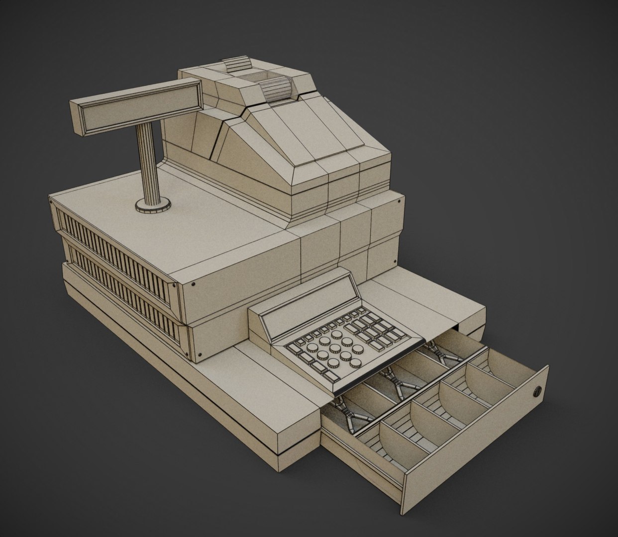 Cash register 3D model - TurboSquid 1980679