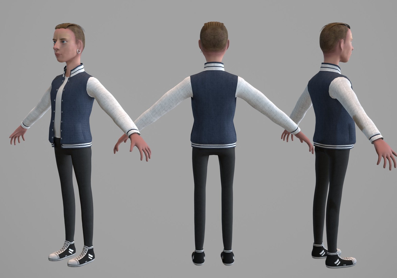 Male College Stundent 3D Model - TurboSquid 1891738