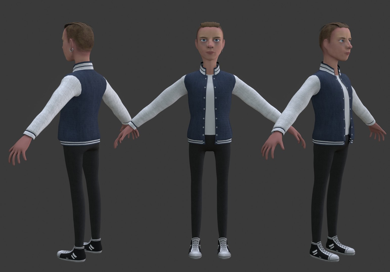 Male College Stundent 3D Model - TurboSquid 1891738