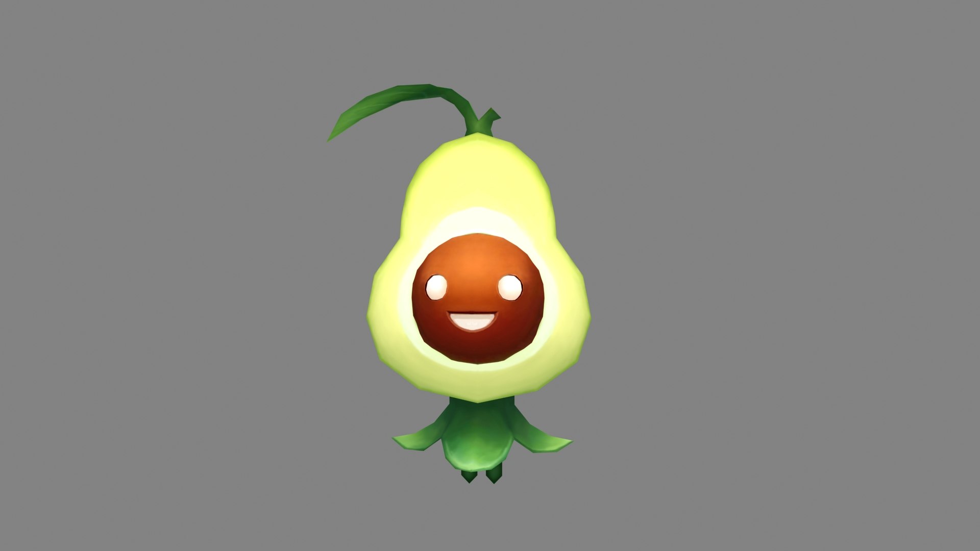 3D Model Cartoon Fruit Mascot - Avocado Man Low-poly 3D Model ...