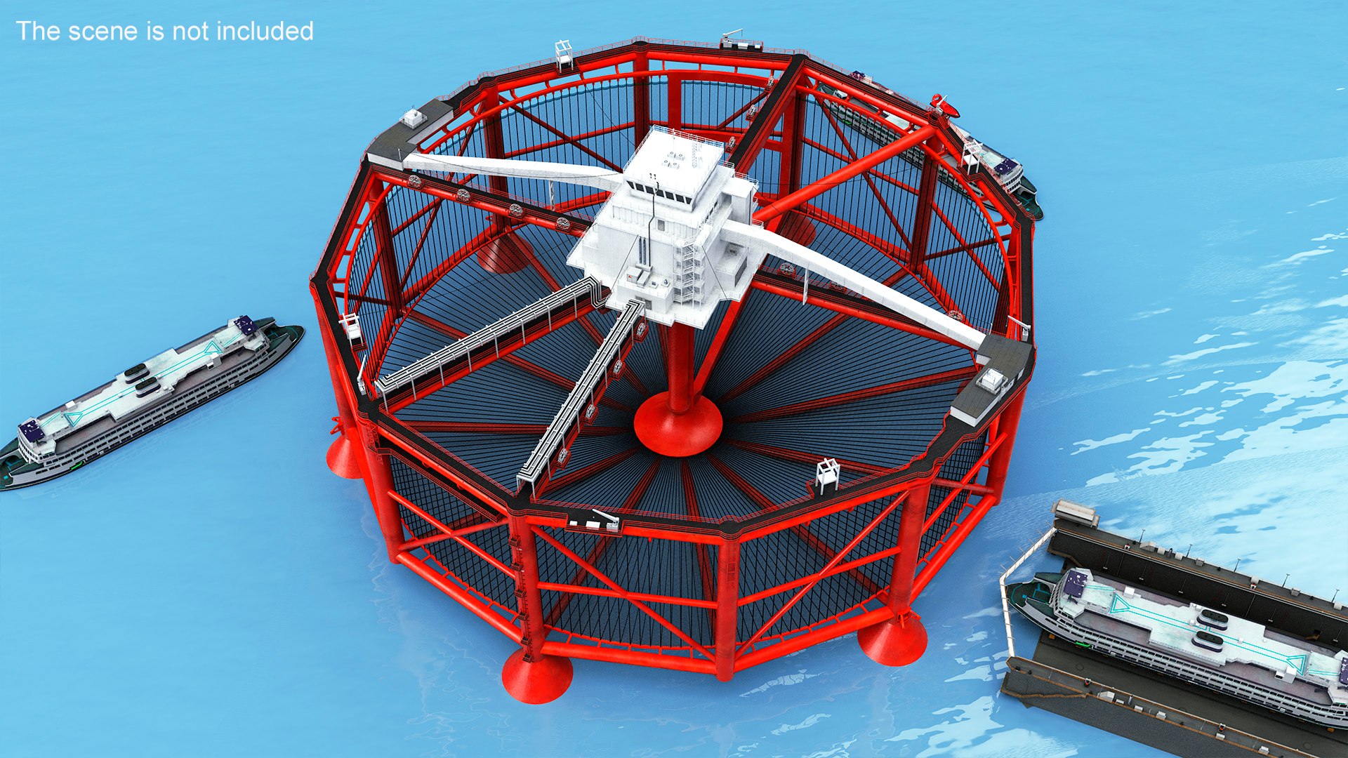 Offshore Ocean Fish Farming Facility 3D - TurboSquid 2161294