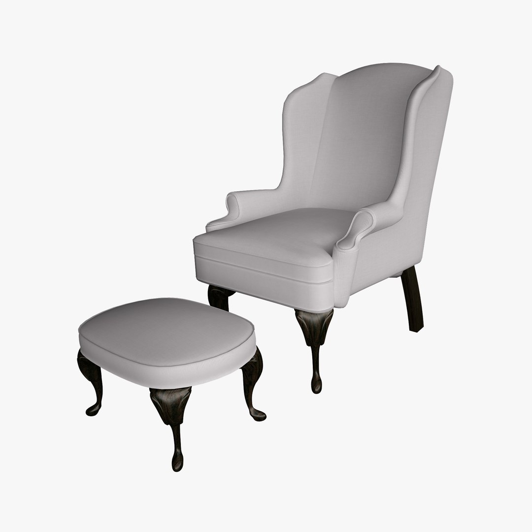 3D model chair ottoman style - TurboSquid 1698040