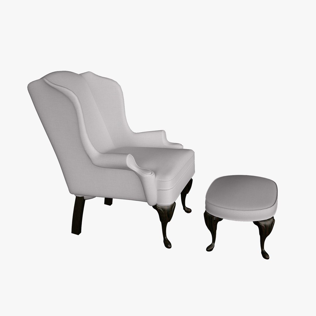 3D model chair ottoman style - TurboSquid 1698040