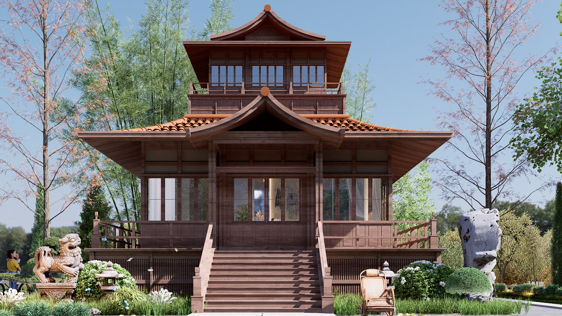 Japan Temple House 3D Model - TurboSquid 2329857