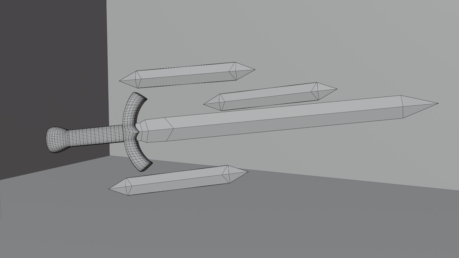 3D Sword With 3 Blades Model - TurboSquid 2053489