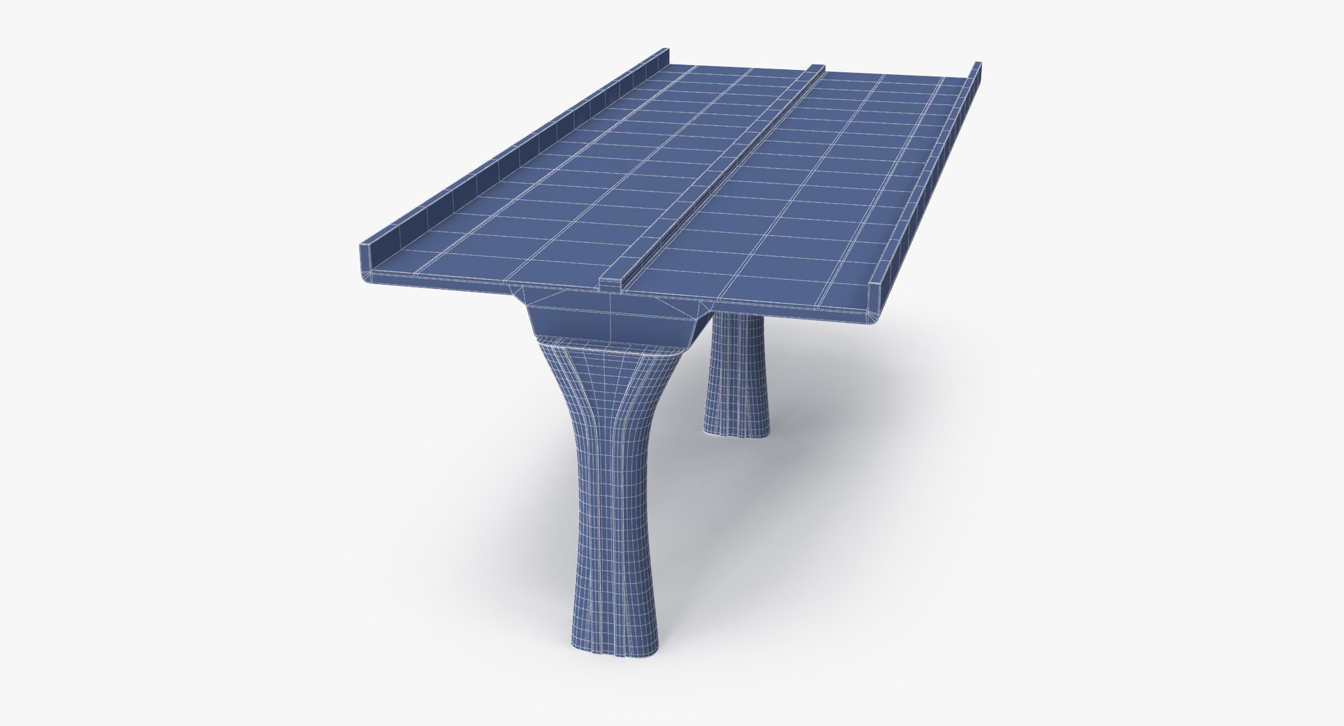 3d model 2 lane raised highway