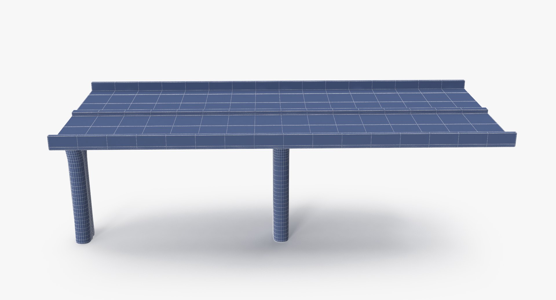 3d model 2 lane raised highway