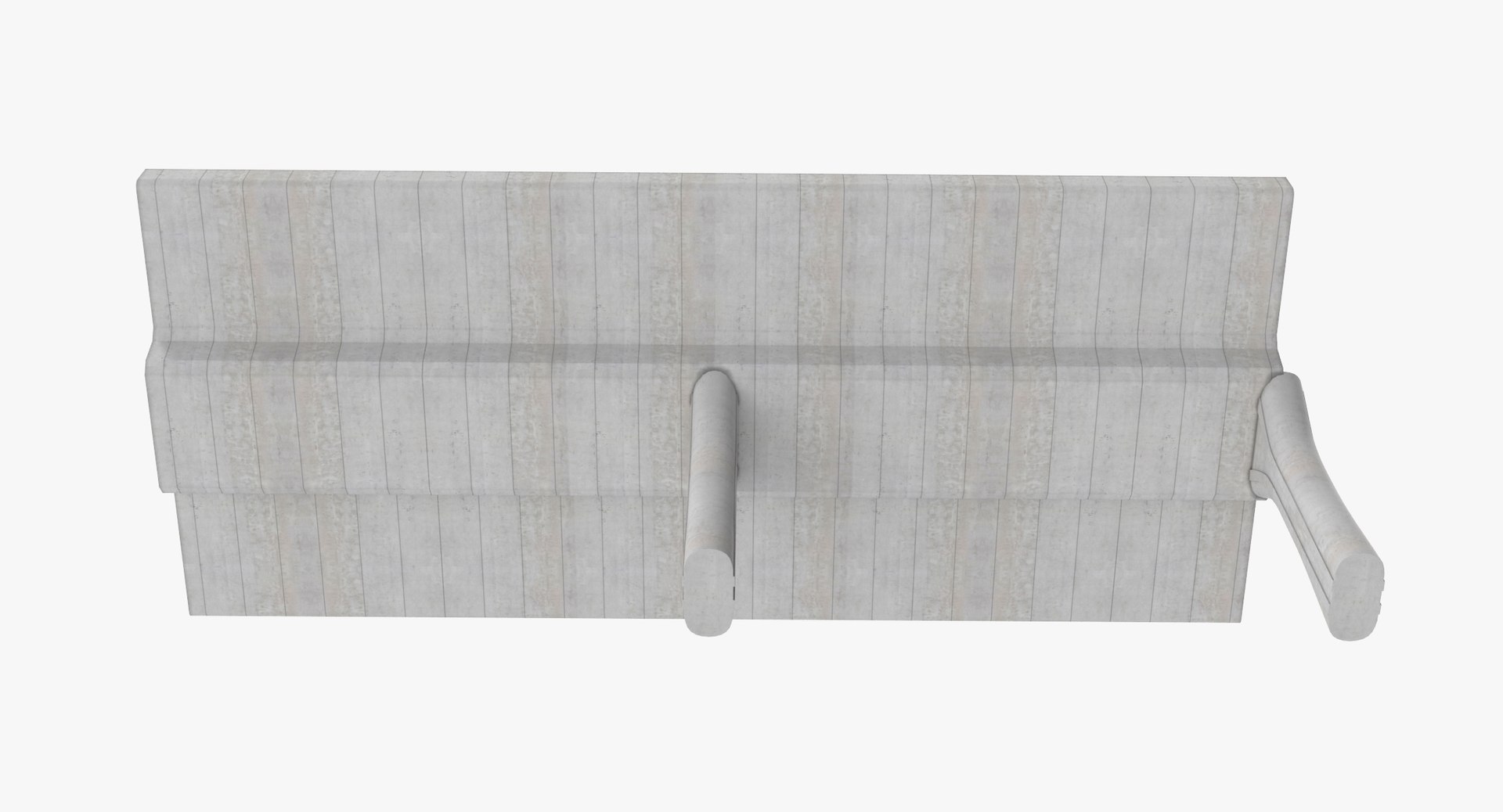 3d model 2 lane raised highway