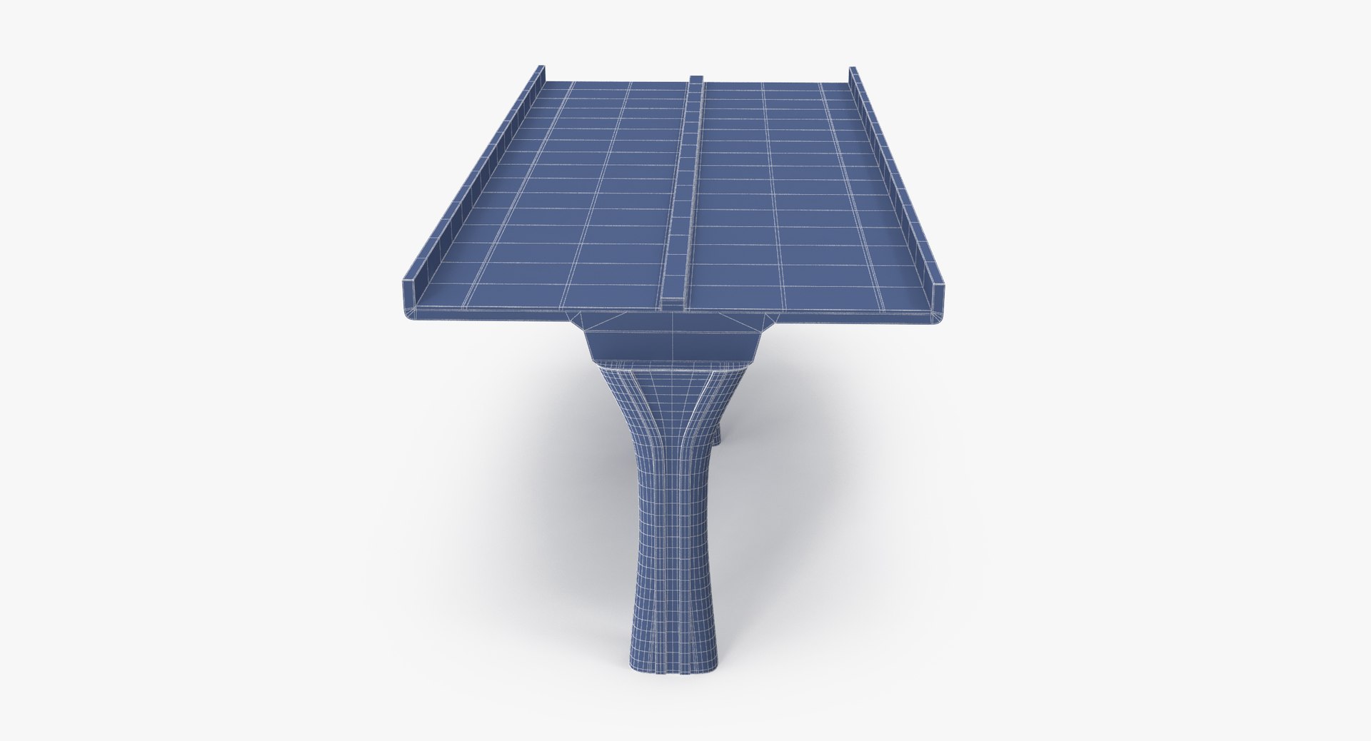 3d model 2 lane raised highway