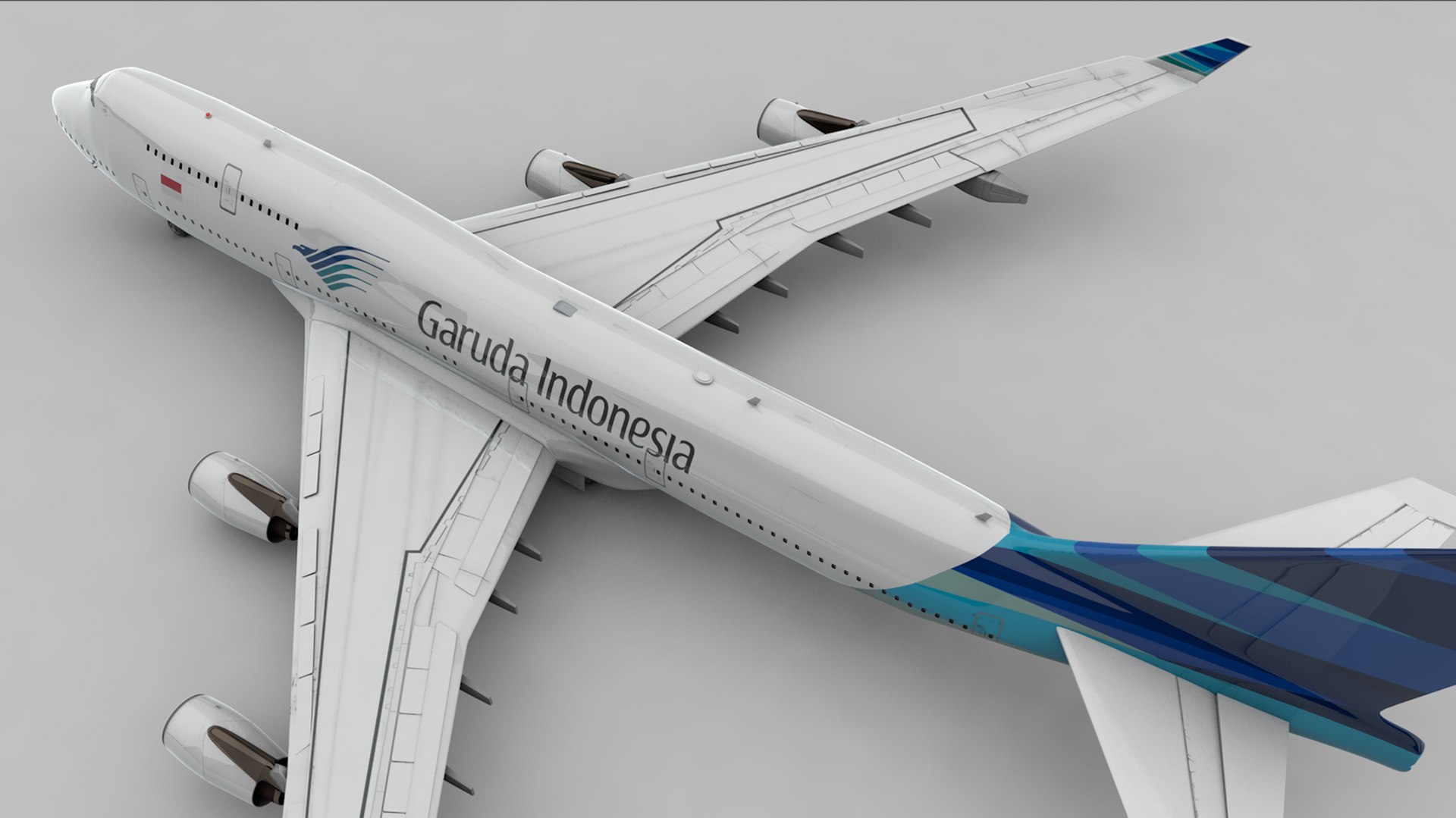 3D Boeing 747 Garuda L828 - TurboSquid 1603490