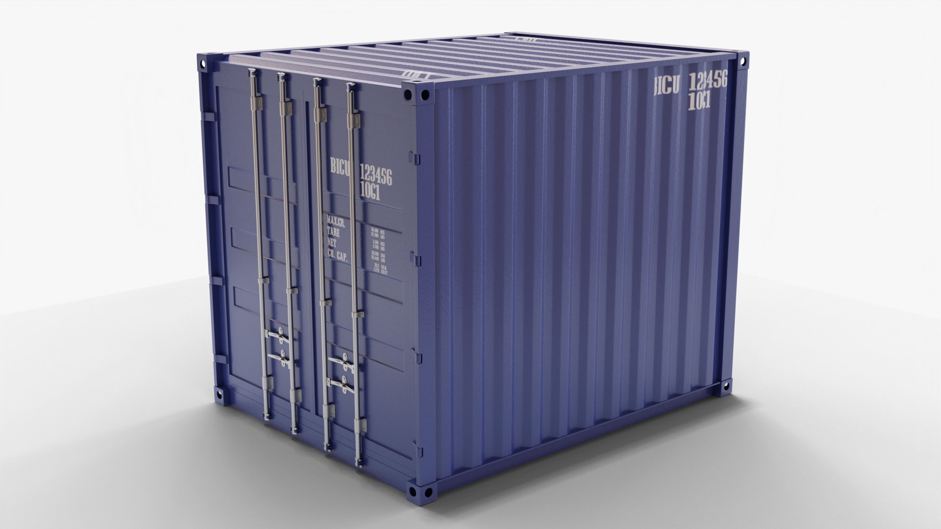 10Ft Cargo Container - Blue 3D - TurboSquid 1970697