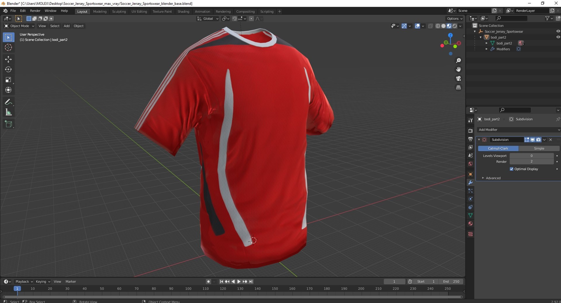 Soccer Jersey Sportswear Model - TurboSquid 2187568