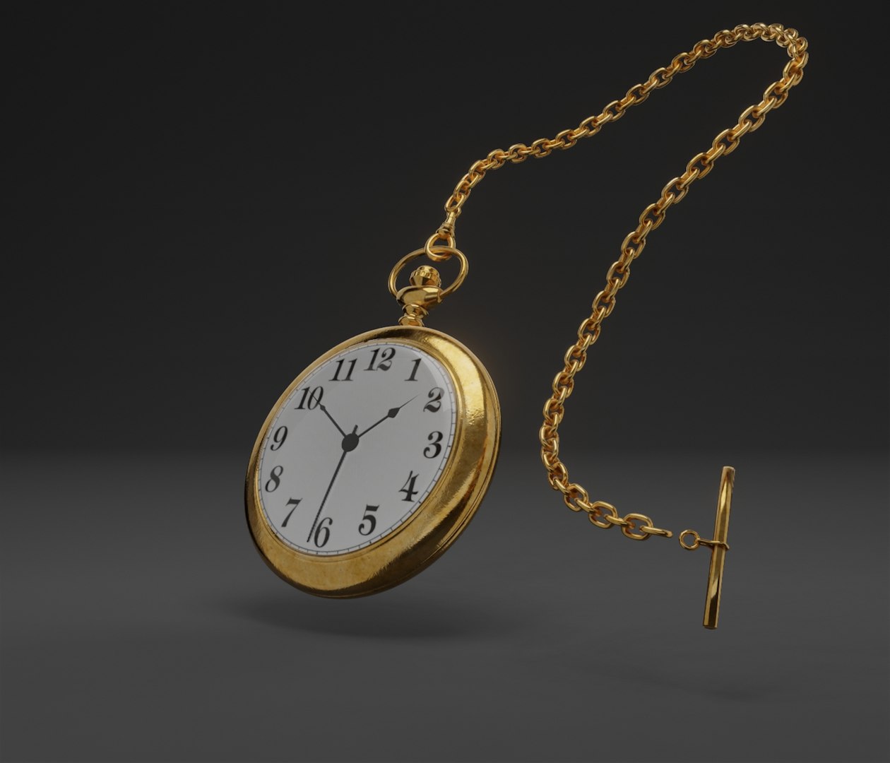 3D Gold Pocket Watch Model - TurboSquid 1771907