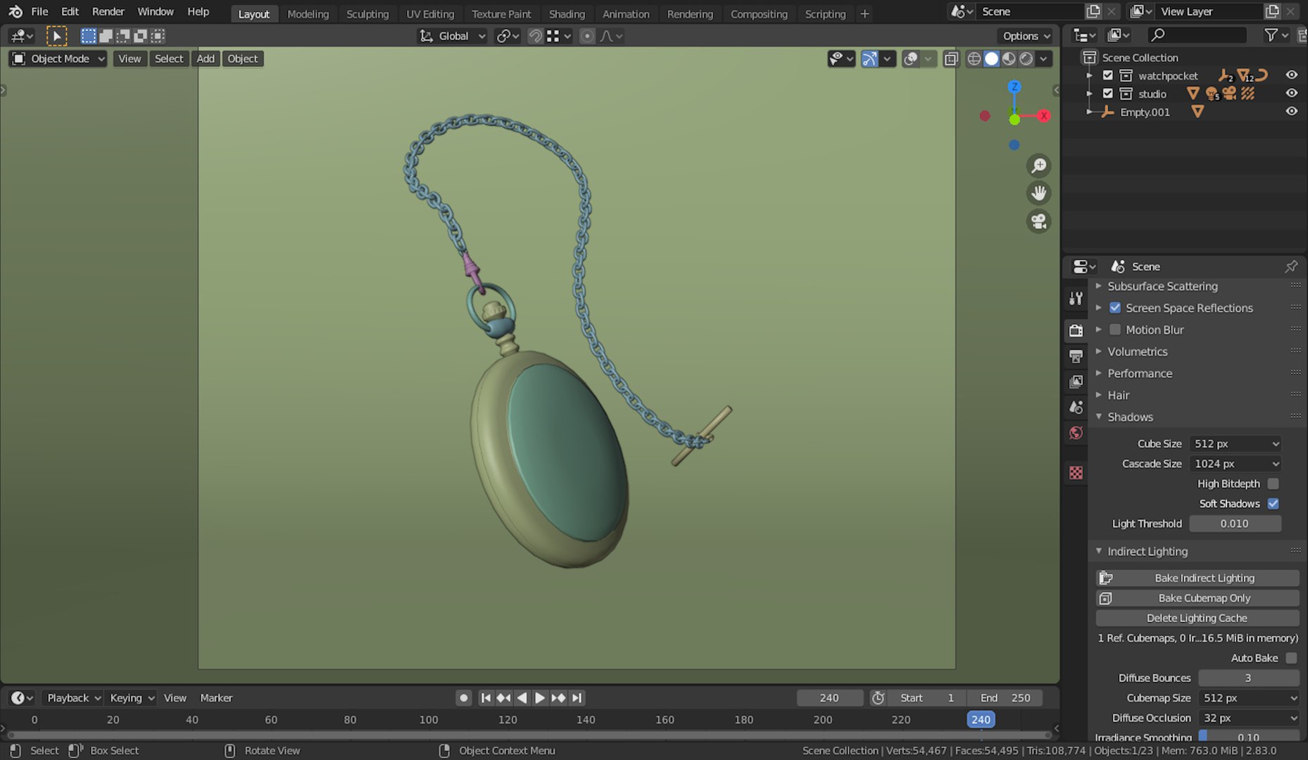 3D Gold Pocket Watch Model - TurboSquid 1771907