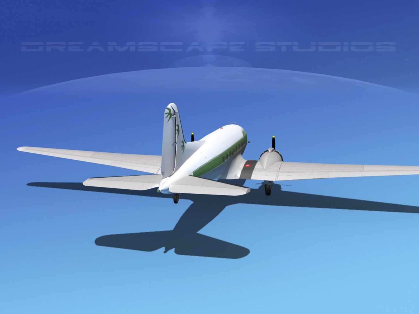 3d Model Dc-3 Airliners Douglas